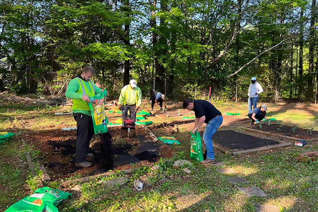 Pope & Land Volunteers at The Salvation Army - Marietta for Earth Day ...