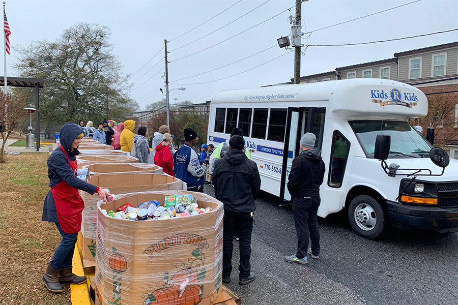 Pope & Land Volunteers at 11Alive’s 41st Annual Can-A-Thon | Pope and Land